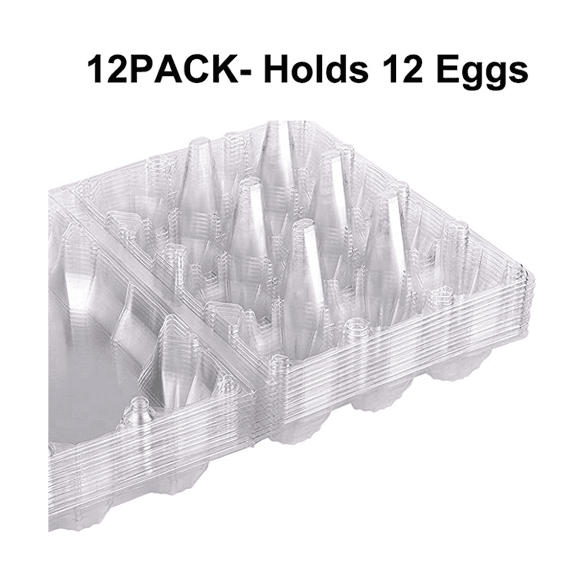 24 PACK Clear Plastic Farm Eggs Carton Storage Egg Dispenser Tray 24-pack-clear-plastic-farm-eggs-carton-storage-egg-dispenser-tray