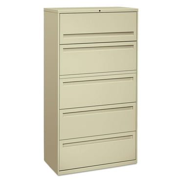 HON 5 Drawers Lateral Lockable Filing Cabinet, Black - Walmart.com