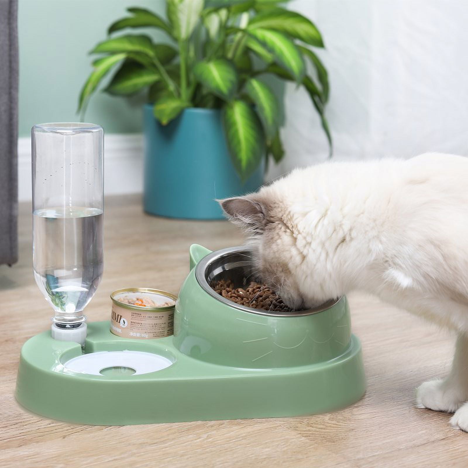 Cat Bowl Cat Drinker Dog Double Bowl Automatic Pet Bowl Feeder Dog Bowl ...