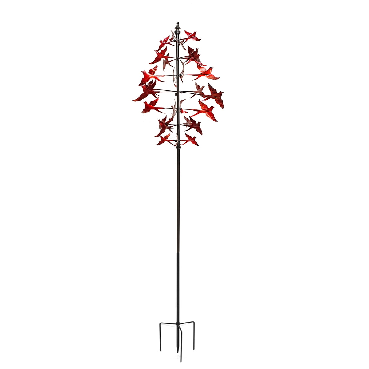Large Red Cardinal Wind Spinner 3D Metal Bird Sculpture XL Kinetic ...