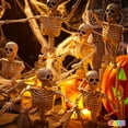 Joyfy 10 Pcs Skeleton Halloween Decorations,16 Inch Full Body Poseable ...