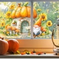 2D Flat Watercolor Pumpkin House Gnome Sunflower Theme Electrostatic ...