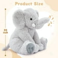 MorisMos Large 20'' Kids Friendly Gray Elephant Stuffed Animal: Big ...