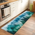 Blue Green Pine Trees Kitchen Runner Rug 2x6 Washable Runners for ...