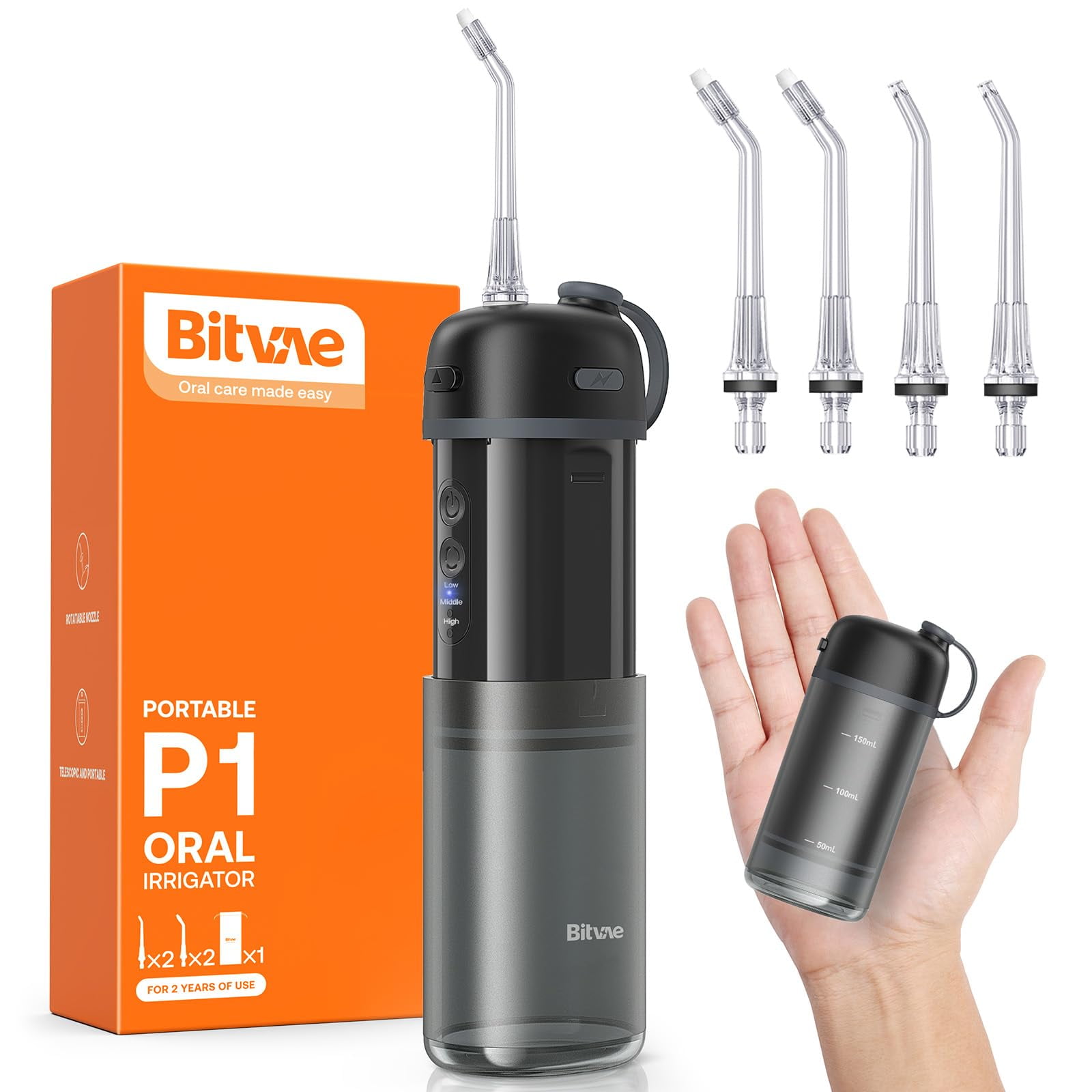 Hilo dental de agua Bitvae P1 inalámbrico con tanque telescópico | Bodega Aurrera en línea
