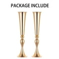 "Nuptio 22"" Tall Metal Gold Flower Vases for Wedding & Dining Party ...