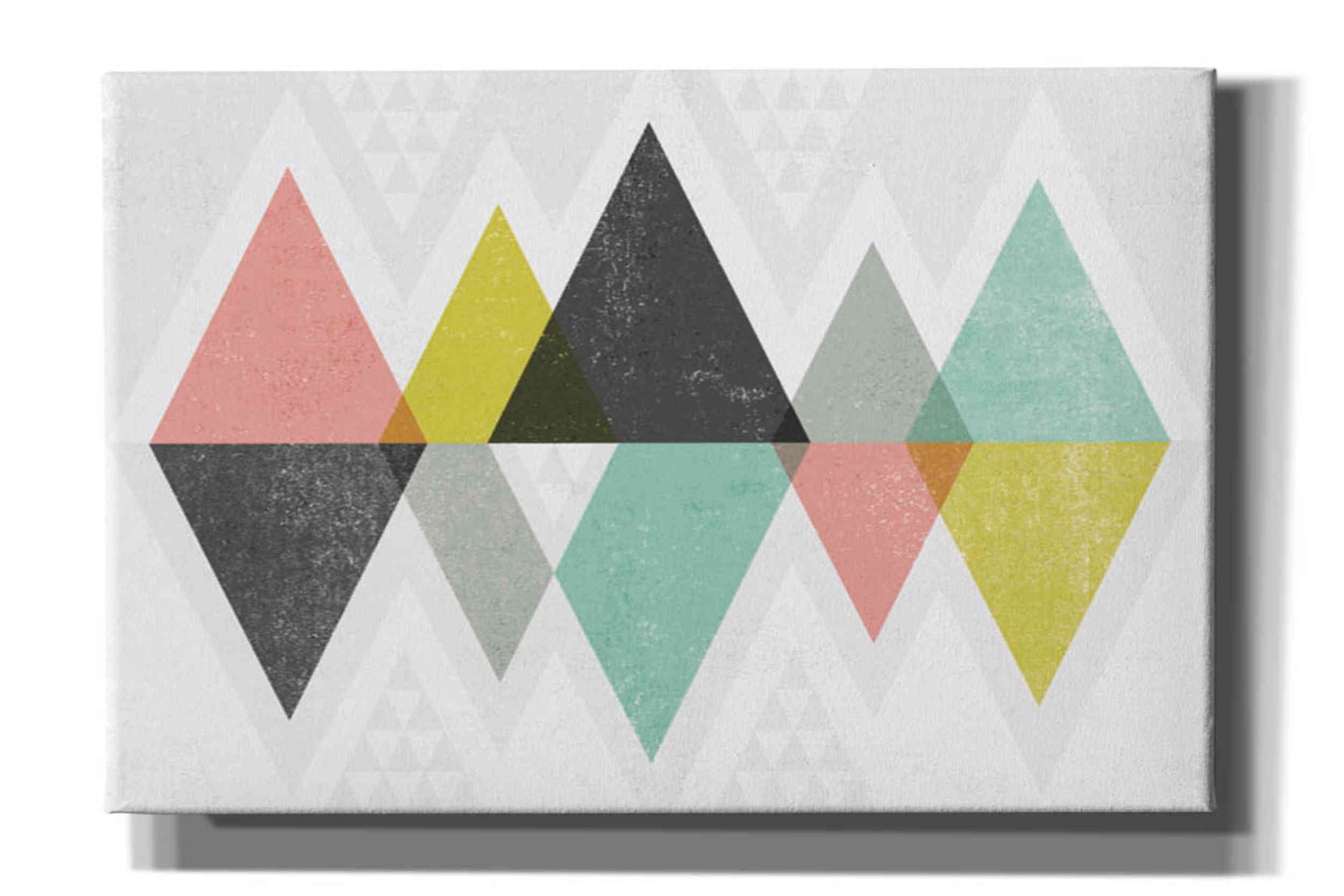 Epic Graffiti 'Mod Triangles II' by Michael Mullan, Canvas Wall Art, 18 ...