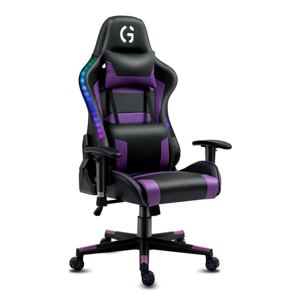 Gaming Chair with LED RGB Lights Ergonomic Office Computer Desk Chair ...
