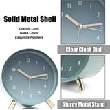 Alarm Clock 4.5" Bedside Analog Alarm Clock for Bedroom Battery ...