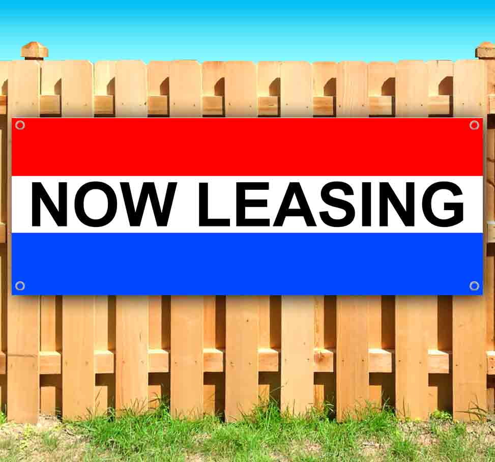 Now Leasing 13 oz Vinyl Banner With Metal Grommets - Walmart.com