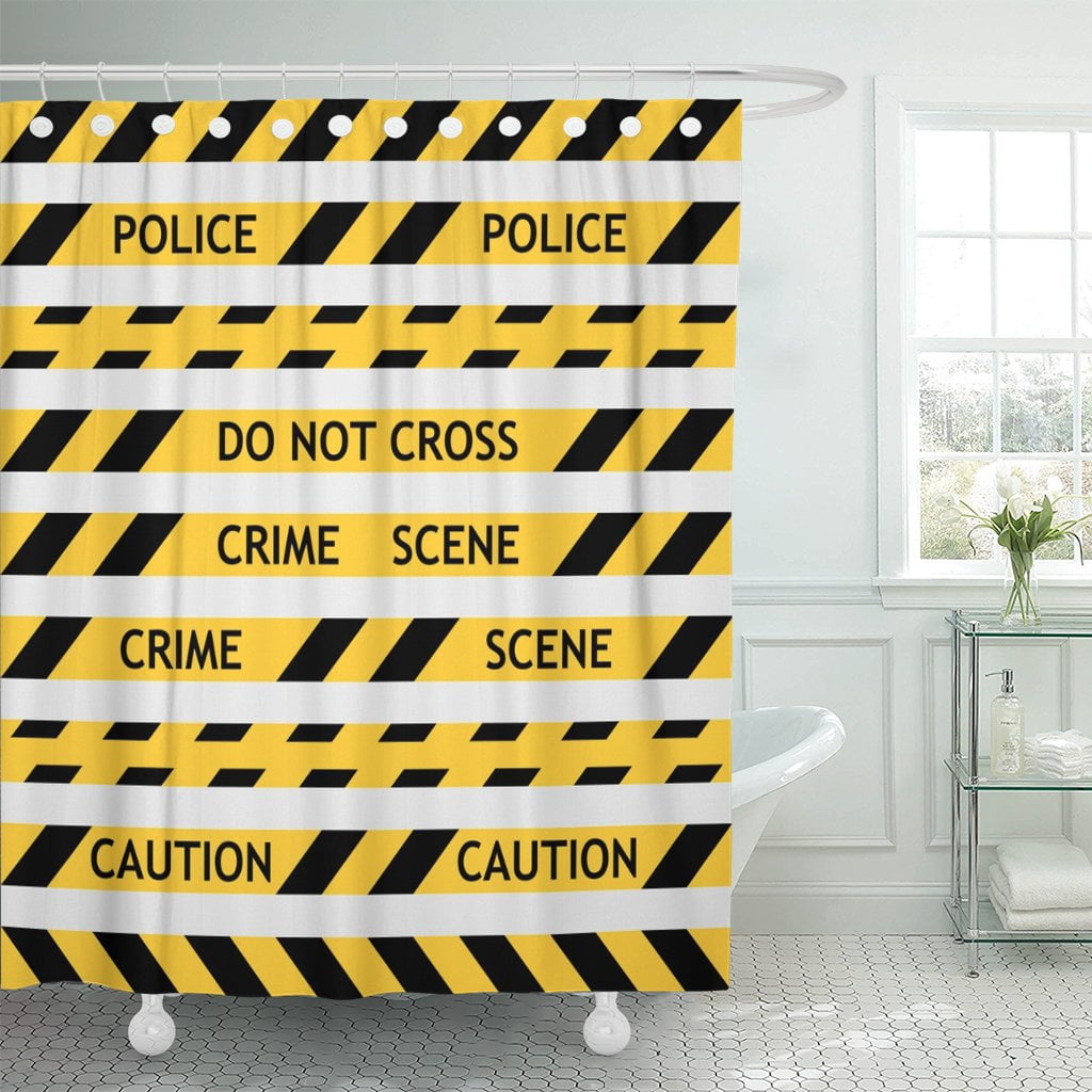 PKNMT Yellow Police Tape Enclosing for Forensics and Black Diagonal ...