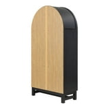 Better Homes & Gardens Juliet Kitchen Rounded Arch Cabinet, Rich Black - Walmart.com