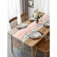 Burlap Table Runner 70 Inches Long, Abstract Desert Cactus Sun Non-Slip ...