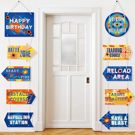 Dart War Party Signs Cutouts Dart War Party Door Signs Party ...