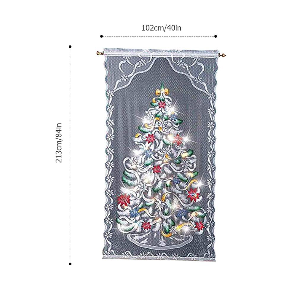 Click here for Estink Christmas Lace Curtains Led Light Led Half... prices