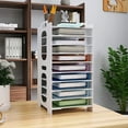 Natwind 10-Tier Stackable Paper Organizer, White Desktop Letter Tray ...