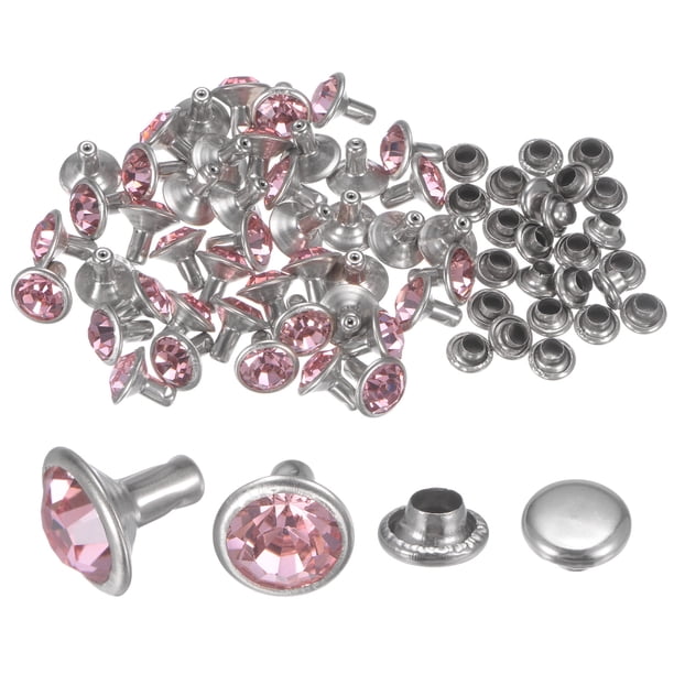 100pcs Remaches de Cristal 8mm Remaches de Rhinestone Remaches Rápidos ...