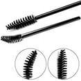 200Pcs Eyelash Wands Disposable,Black Mascara Wands, Spoolies Eyelash ...