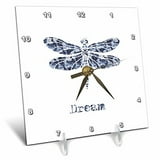 3dRose Dream Dragonfly, Desk Clock, 6 by 6-inch - Walmart.com
