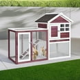 Pefilos 48" Outdoors Wood Chicken Coops, Hen Nest for Indoor Bunny Hutch Rabbit Cage Guinea Pig ...