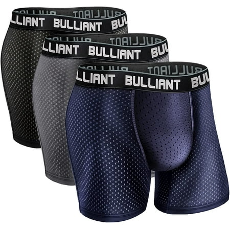 Mens Underwear Briefs 3 Pack,Bulliant Mesh Athletic Sports Boxer Briefs ...