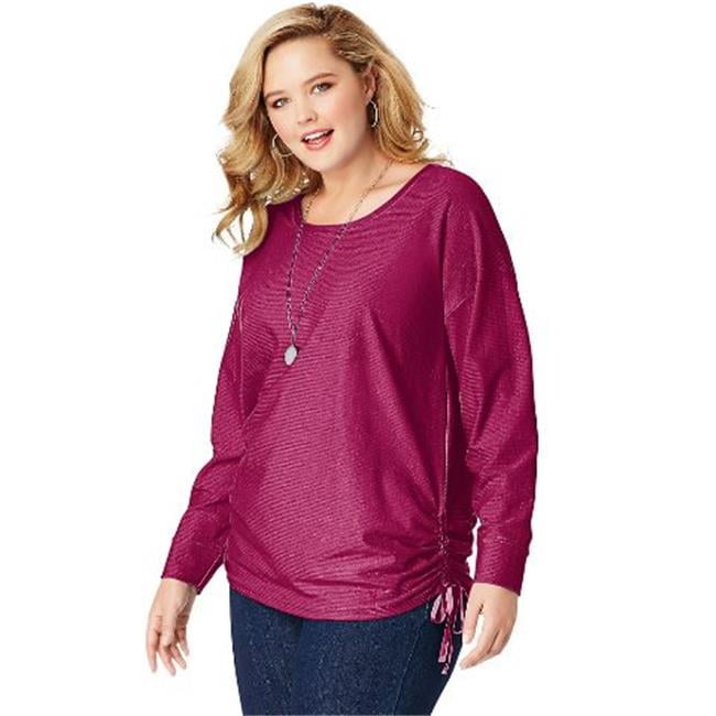 Just My Size OJ335 JMS Fashion Essentials Shadow Stripe Tunic Top ...