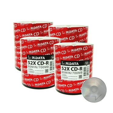 3000 Pack Ridata CD-R 52X 700MB 80Min White Inkjet Hub Printable Blank Media Recordable Disc ...