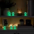 10 Glow in The Dark Ghost Doll Ornaments Mini Resin Figurines Halloween ...