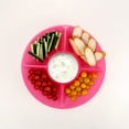 Mainstays 5-Compartment Acrylic Chip and Dip Serving Tray, Pink ...