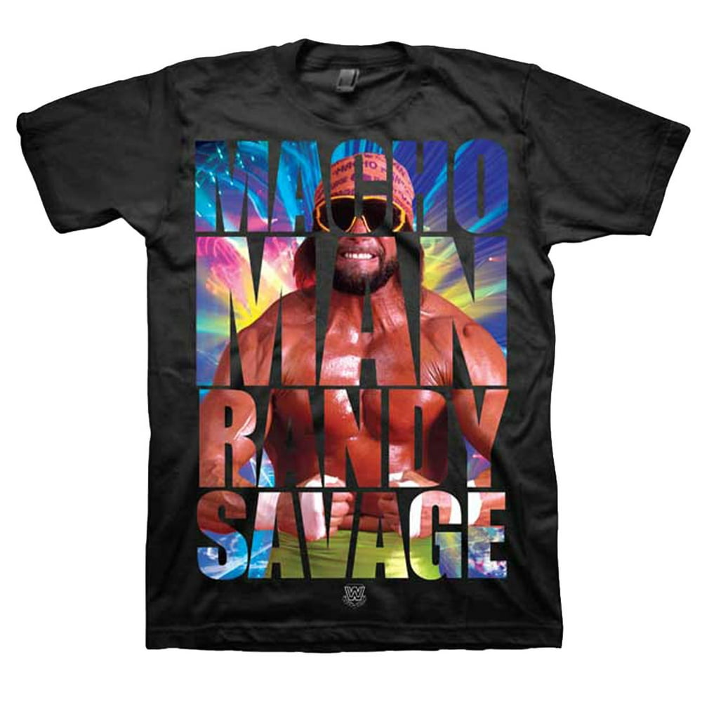 Macho Man - WWE Up Close Macho Man Randy Savage Adult T-Shirt - Walmart ...