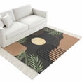 Bedroom Rug Carpet 3'x 5', Boho Black Washable Floor Carpet with ...