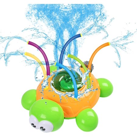 Outdoor Water Spray Sprinkle,Backyard Spinning Turtle Sprinkler Toy ...