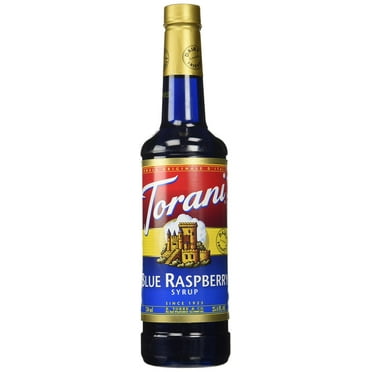Torani Blue Raspberry Flavored Syrup, 1 Liter Plastic Bottle + Gold ...