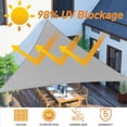 ZHICHUN Dark Grey Triangle Sun Shade Sail 185 GSM UV Block Canopy ...