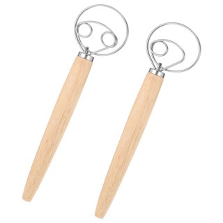 Wovilon Danish Dough Whisk, Dutch Style Bread Whisk For Dough Cooking ...