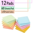 Mr. Pen- 3x3 Sticky Notes, 12 Pads, Pastel Memo Paper, For Fridge ...