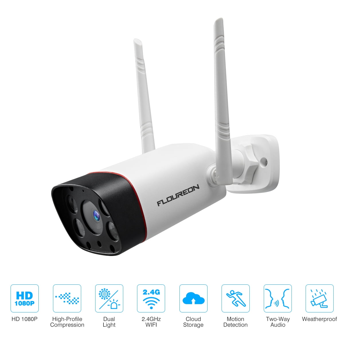 Cam Security Camera, Wireless Bullet Security Camera 1080P Motion ...