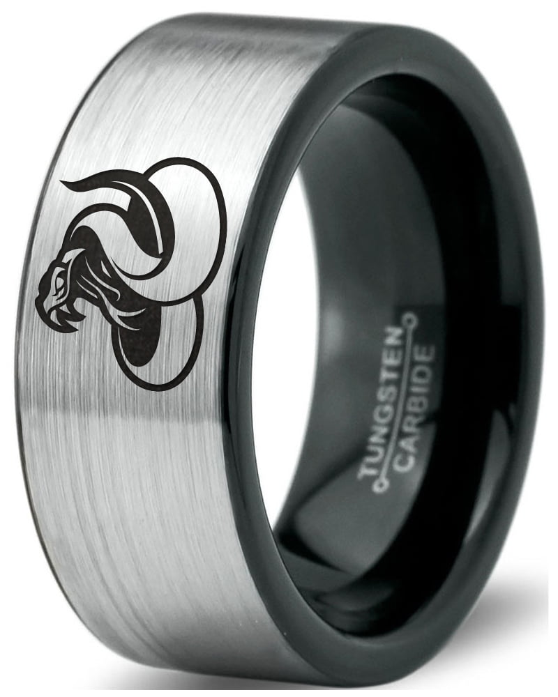 Tungsten Hissing Snake Python Serpent Band Ring 8mm Men Women Comfort ...