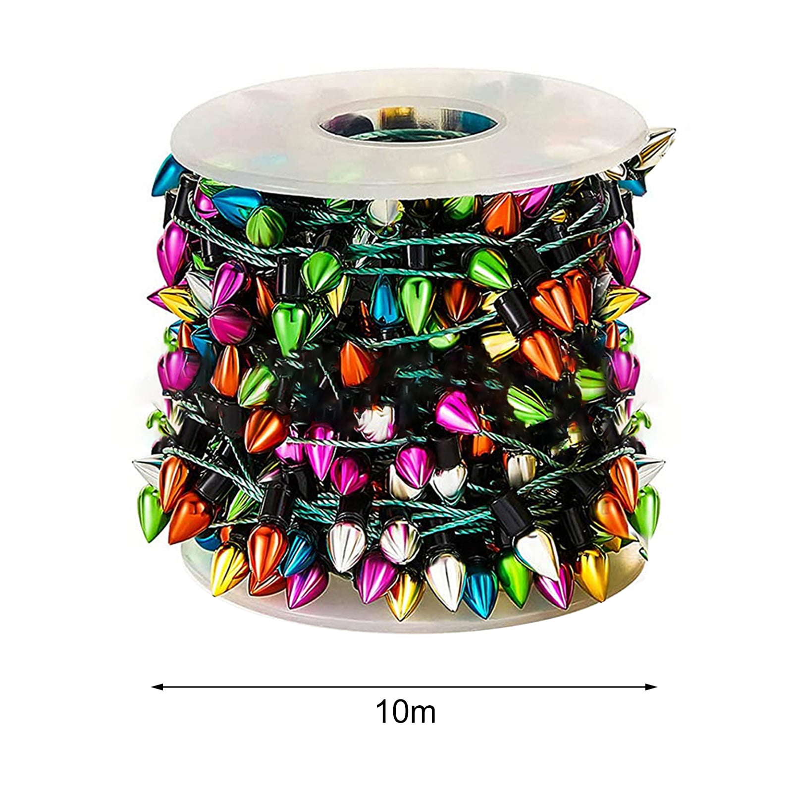 Hadanceo Christmas Tree Decoration Extra-Long Colorful Mini Bulb Fake ...