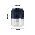 Nsxcdh Rechargeable Garlic Chopper Mini Food Processor Meat Vegetable ...