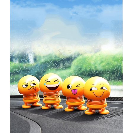 Car Emoticon Pack Spring Smiley Face Shaking Head Doll Car Ornaments ...