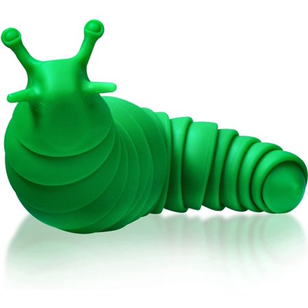 3D Printed Articulated Slug Fidget Toy, Fidget Slug Articulating Stim ...