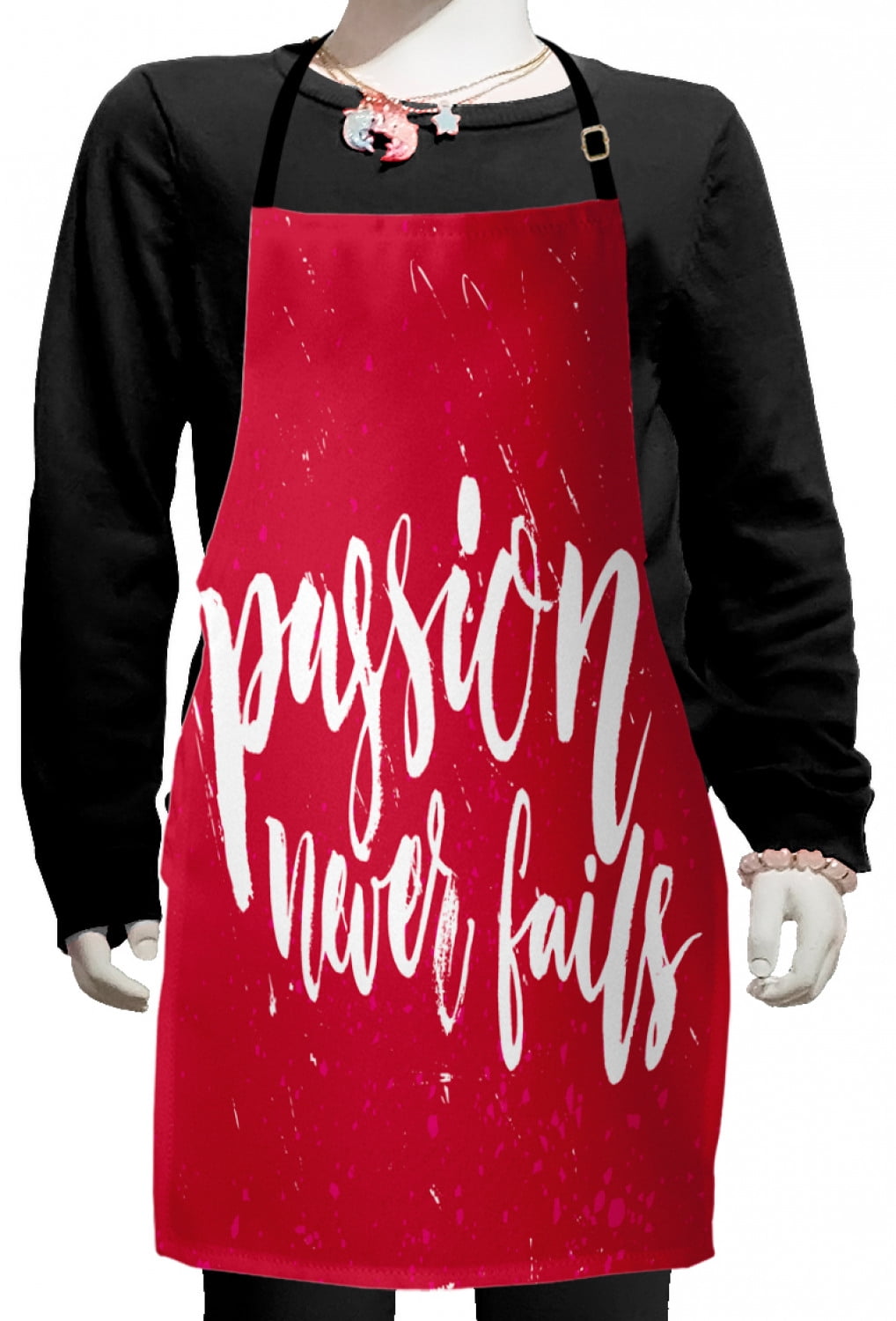 Saying Kids Apron, Passion Never Fails Inspirational Lettering Text on ...
