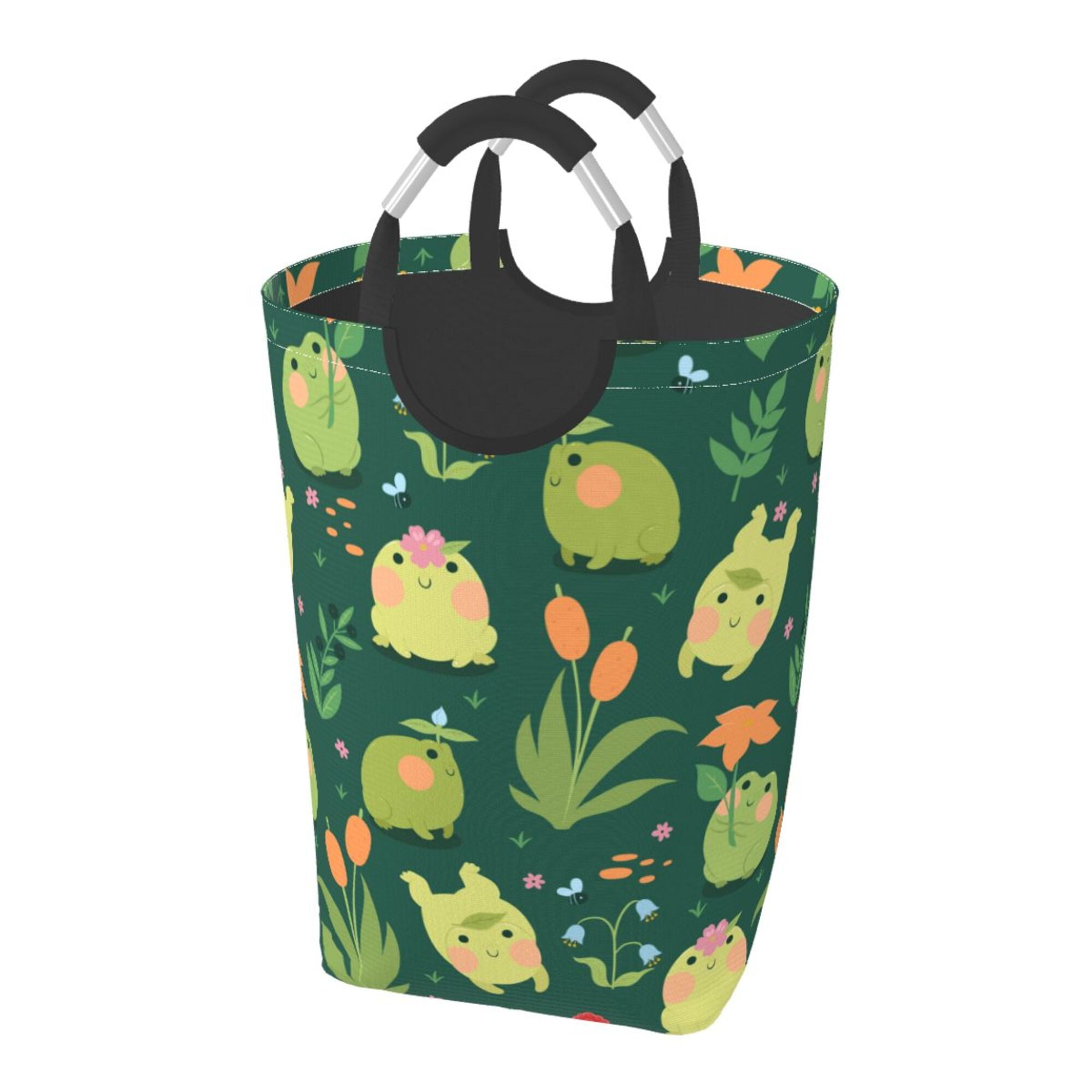 TEQUAN 50L Large Rectangular Laundry Hamper with Aluminum Handles ...