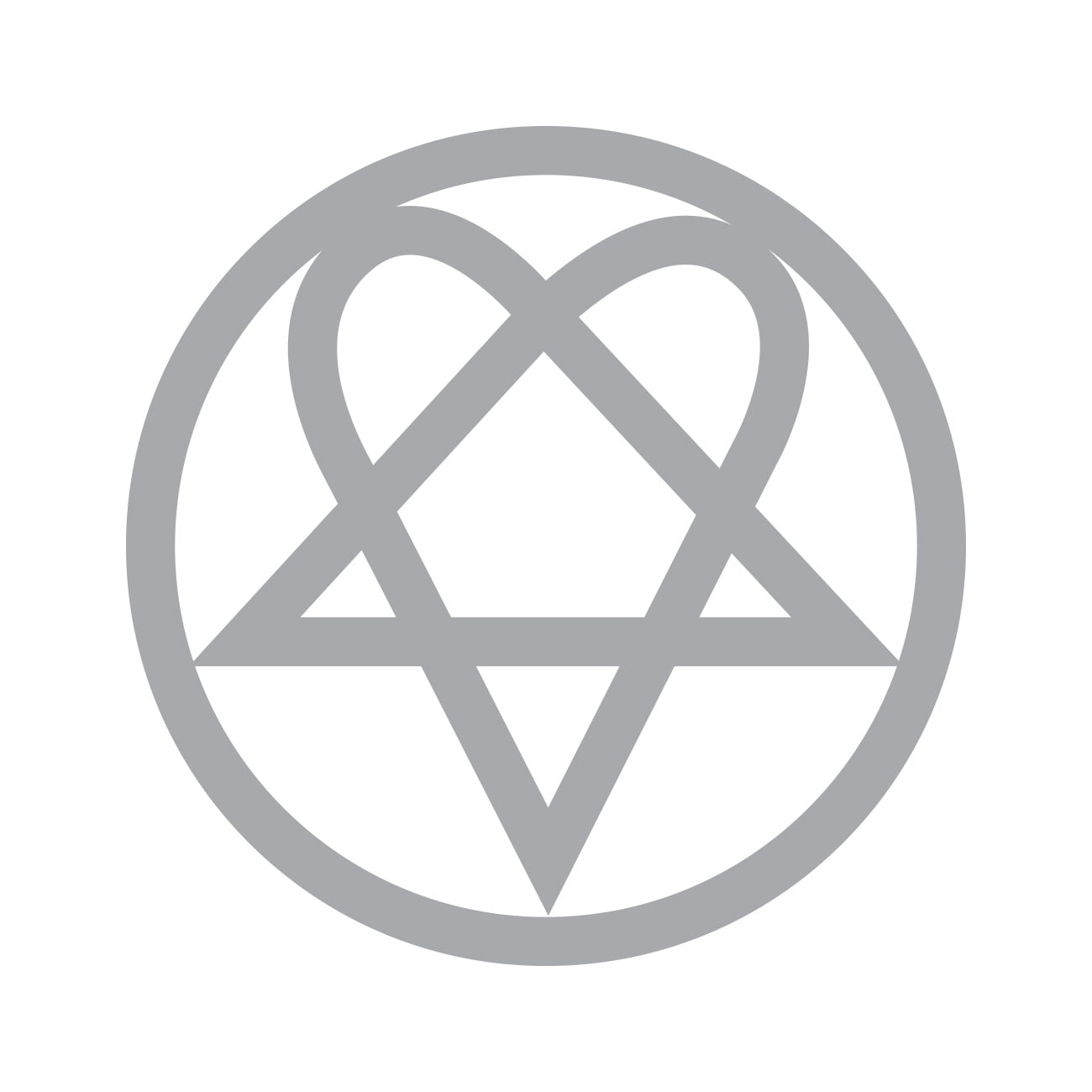 Heartagram Sticker Decal Die Cut - Self Adhesive Vinyl - Weatherproof ...