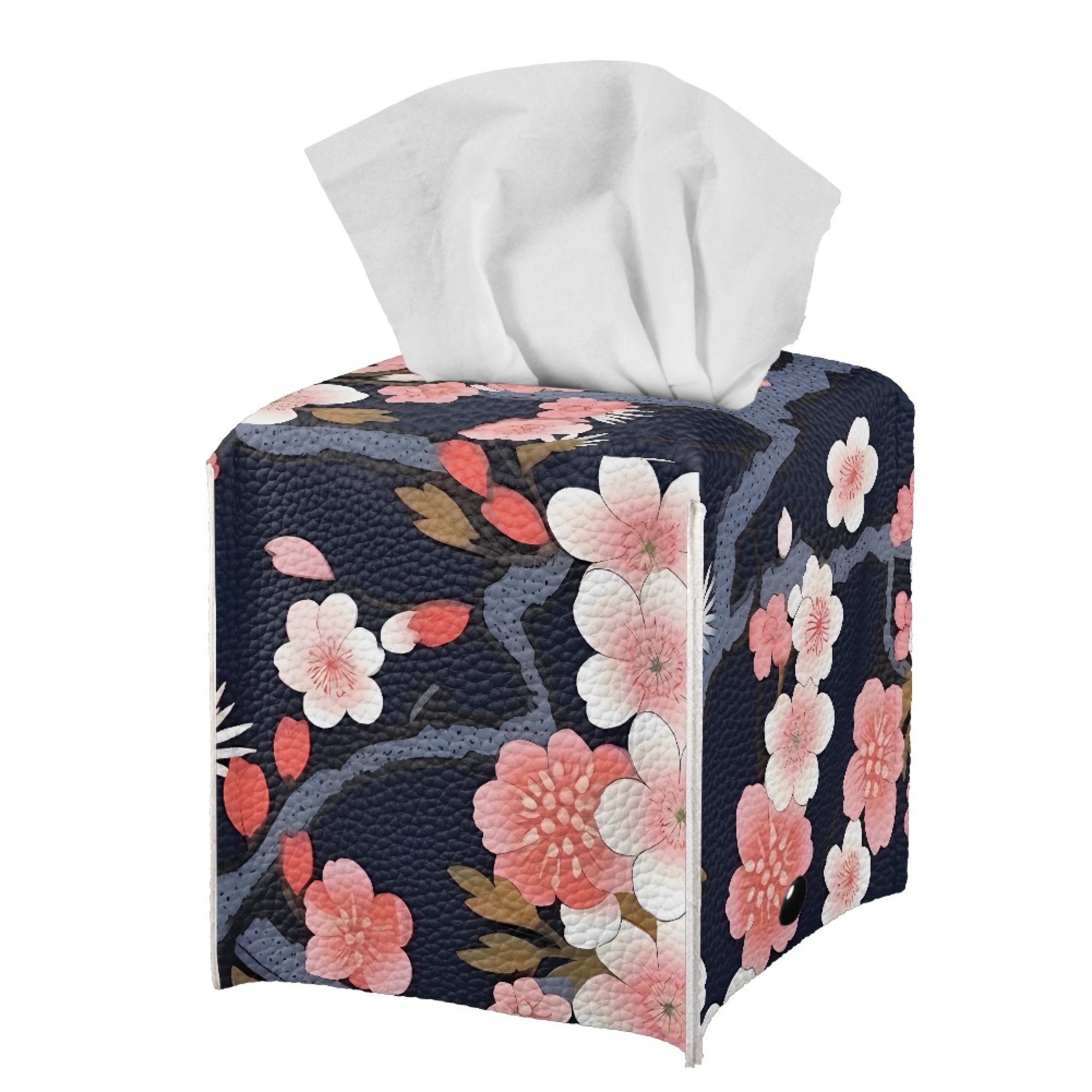 Vodetik Store Tissue Box Cover Sakura Square Decorative PU Leather ...