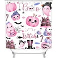 4pcs Vintage Halloween Shower Curtain Sets With Rugs Waterproof Fabric