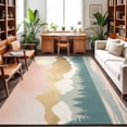 Area Rug 3x5ft, Watercolor Mountain Lake Washable Rugs for Living Room ...
