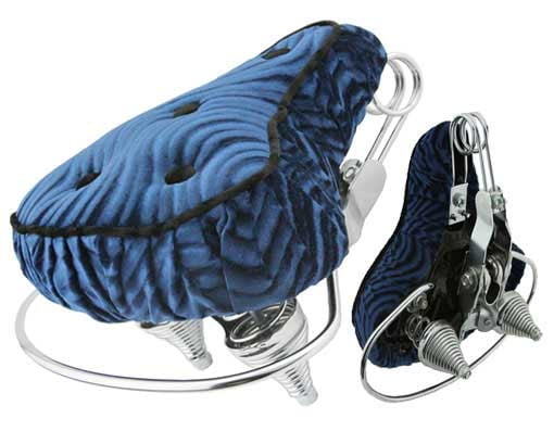 Beach Cruisers Saddle Velour Blue. Bike seat, bicycle part, beach ...