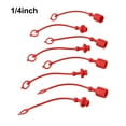 4 Sets Iso7241-B Hydraulic Coupling Dust Cap Red Rubber Male & Female ...